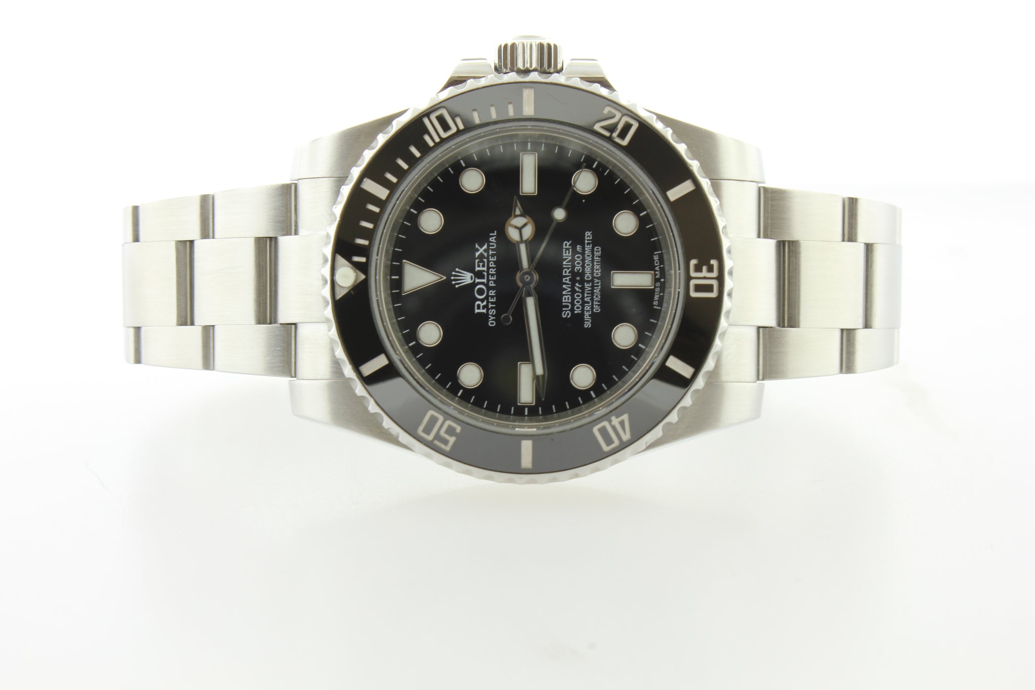 Rolex Submariner Stainless Steel Oyster Ceramic Bezel No Date Automati ...