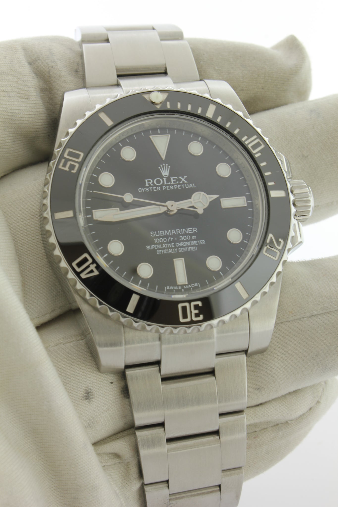 Rolex Submariner Stainless Steel Oyster Ceramic Bezel No Date Automati ...